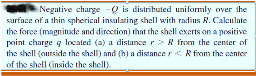 Solved Negative charge -Q is distributed uniformly over the | Chegg.com