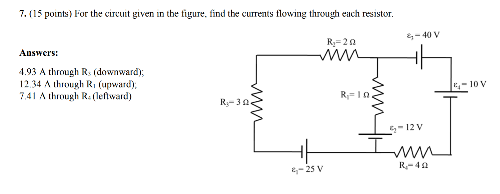 Solved Use KCL and KVL to find the currents flowing through | Chegg.com