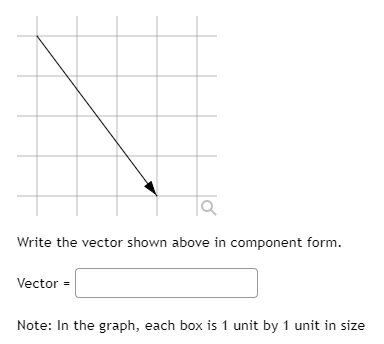 Solved la Write the vector shown above in component form. | Chegg.com