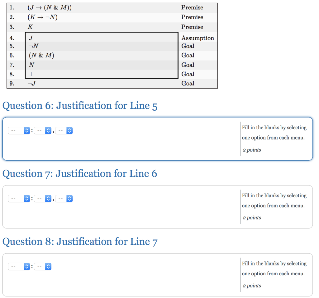 Solved Complete each of the following derivations by filling | Chegg.com