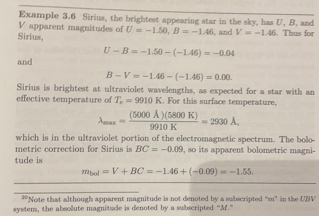 Solved How was the bolometric correction calculated in this | Chegg.com