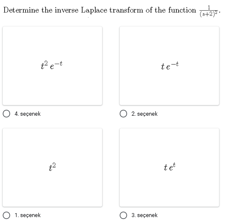 Solved Determine the inverse Laplace transform of the | Chegg.com