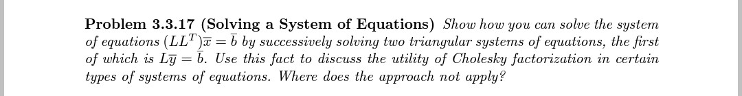 Solved Problem 3.3.17 (Solving a System of Equations) Show | Chegg.com