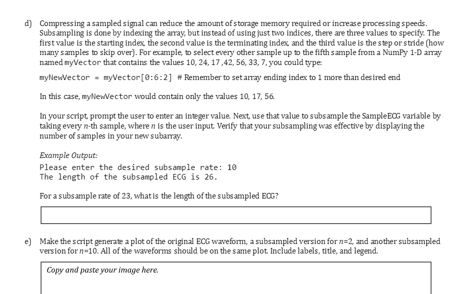 Solved Part 2: Process the data You will now write a Python | Chegg.com