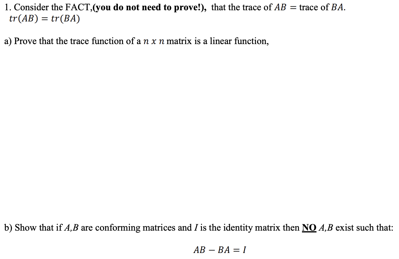 Solved = 1. Consider the FACT,(you do not need to prove!), | Chegg.com