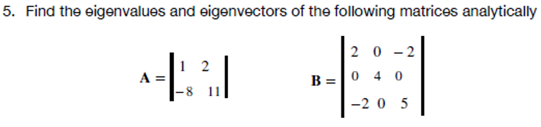 Solved 5. Find the eigenvalues and eigenvectors of the | Chegg.com