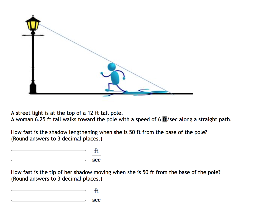 Solved 卓 A street light is at the top of a 12 ft tall pole. | Chegg.com