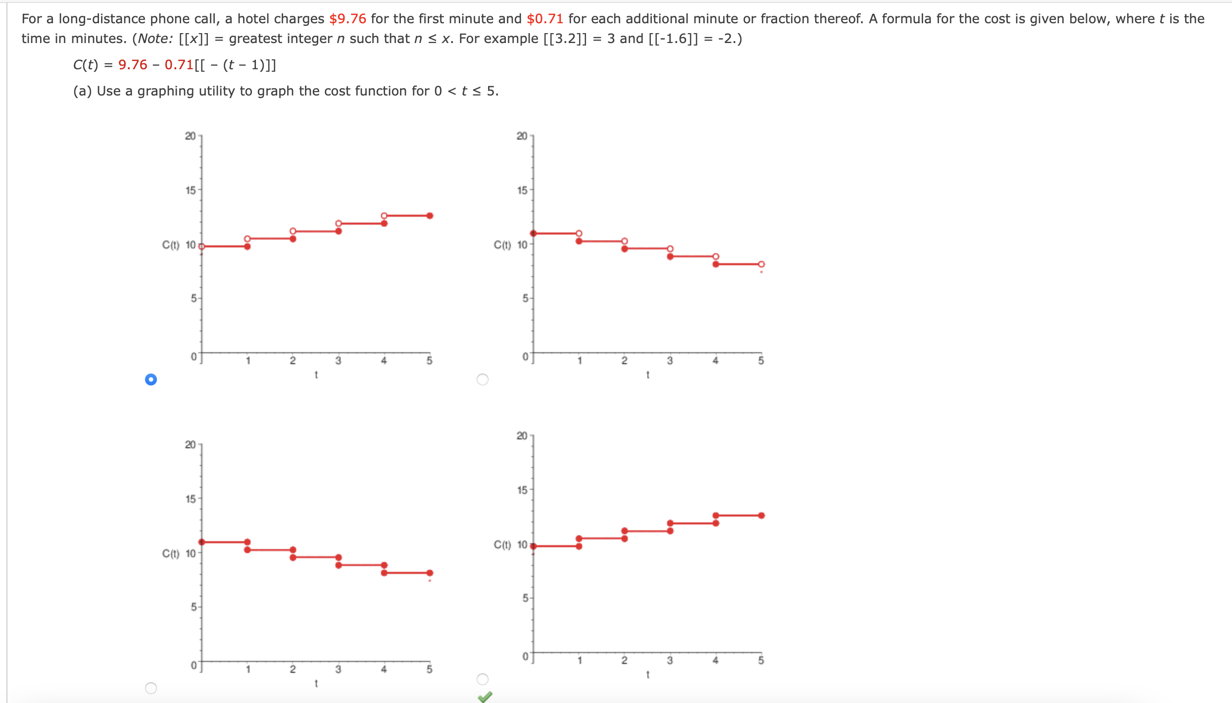 Solved For a long-distance phone call, a hotel charges $9.76 | Chegg.com