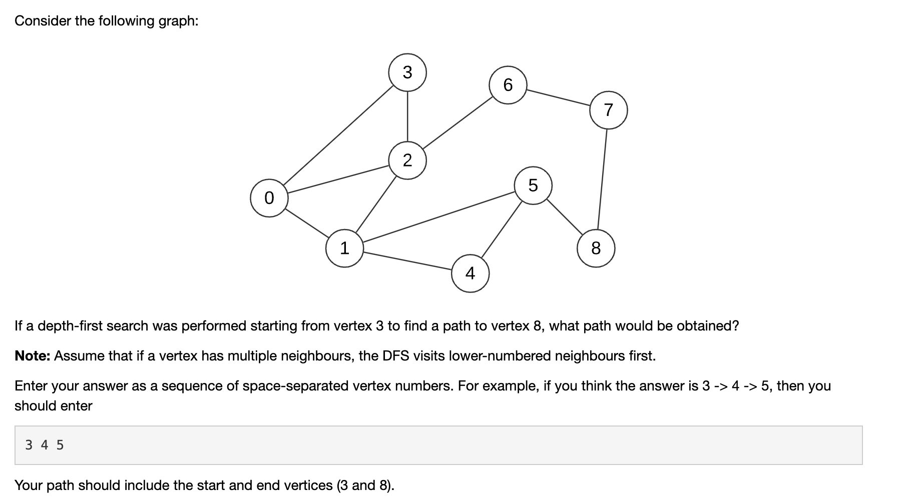 Solved Consider the following graph:If a depth-first search | Chegg.com