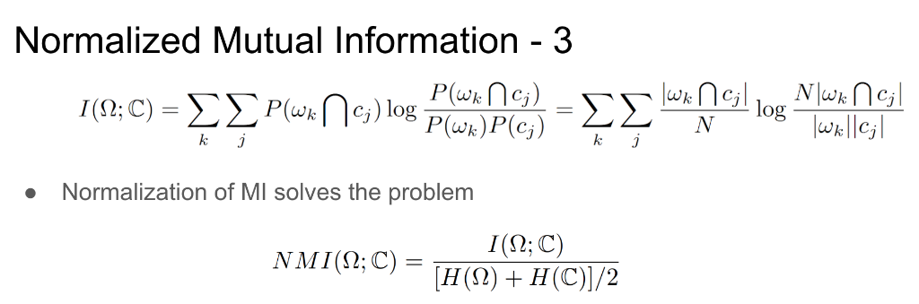 Solved Normalized Mutual Information - 1 .High purity is | Chegg.com