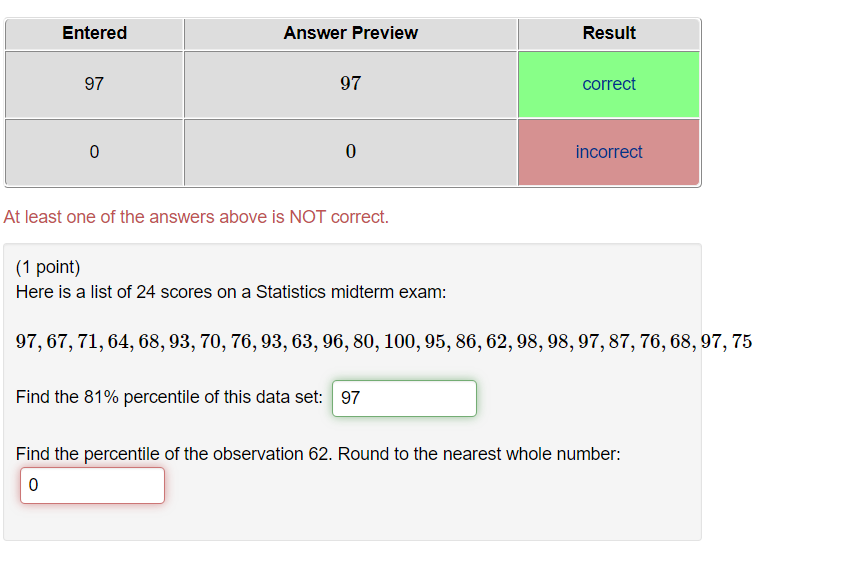 Solved At least one of the answers above is NOT correct.Here | Chegg.com