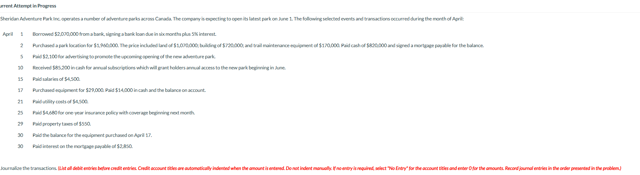 Solved urrent Attempt in Progress April 1 ﻿Borrowed | Chegg.com