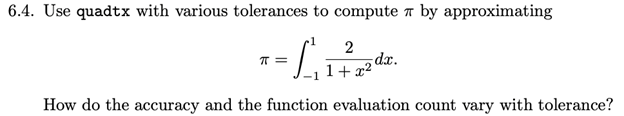 6.1. Use quadgui to try to find the integrals of each | Chegg.com