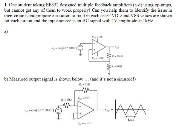 Solved 1. One student taking EE332 designed multiple | Chegg.com