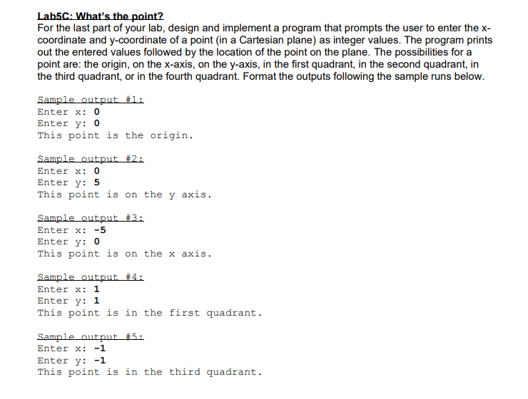 Solved Lab5C: What's the point? For the last part of your | Chegg.com