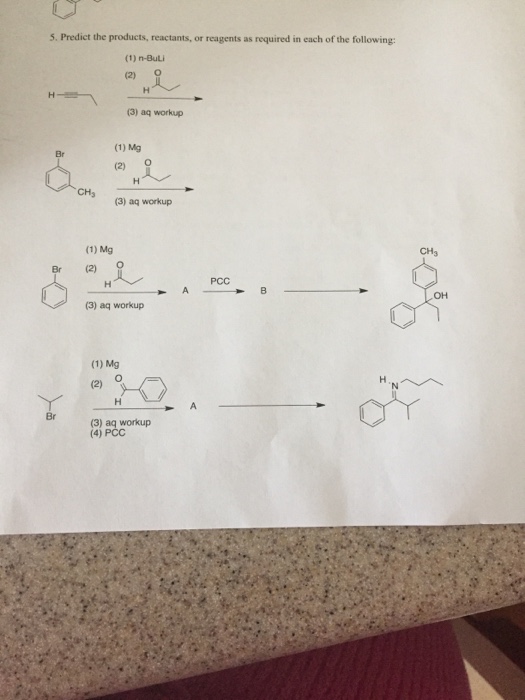 Solved Predict the products, reactants, or reagents as | Chegg.com