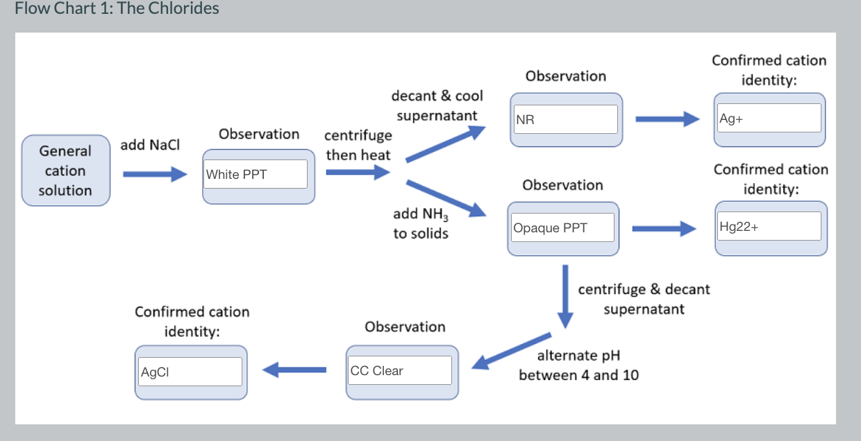 Solved Flow Chart 1: The Chlorides | Chegg.com