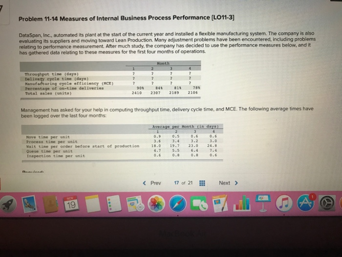 Solved Problem 11 14 Measures Of Internal Business Process Chegg