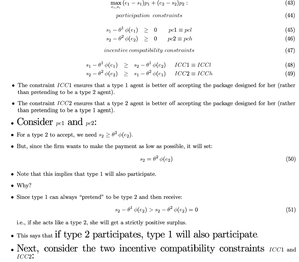 Consider the following principal agent problem with | Chegg.com