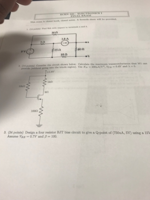 Solved 184 250 2. (14 pointa) Consider the cireuit shown | Chegg.com