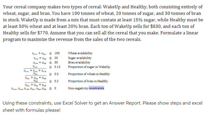 Solved PLEASE SHOW ME HOW YOU DO IT ON EXCEL NOT JUST THE | Chegg.com