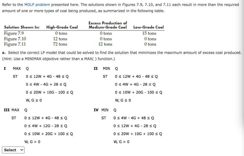 Solved Refer to the MOLP problem presented here. The | Chegg.com