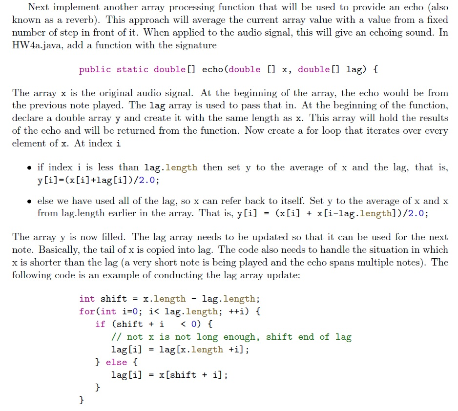 Solved Main program provided here: public class HW4a { | Chegg.com