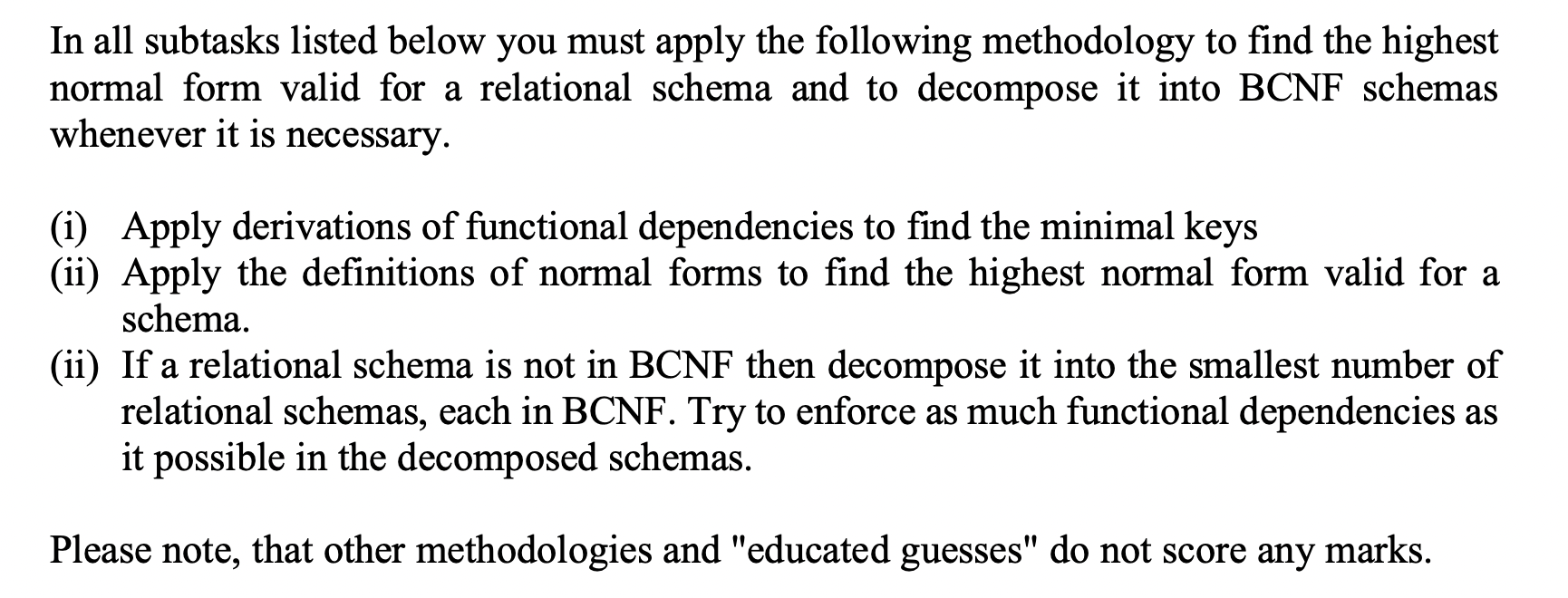 Solved In all subtasks listed below you must apply the | Chegg.com