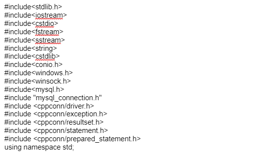 Solved C++ and SQL I keep getting a connection error on | Chegg.com