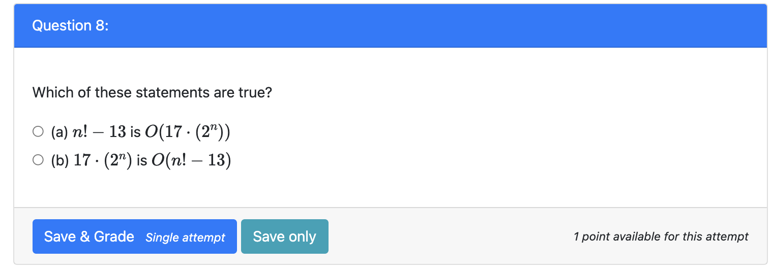 Solved Question 8: Which of these statements are true? (a) | Chegg.com