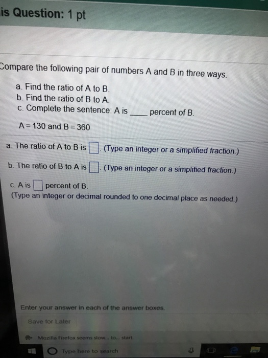 Solved is Question: 1 pt Compare the following pair of | Chegg.com