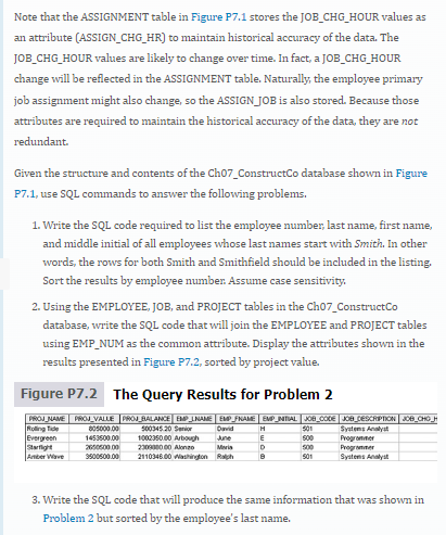 Solved The Ch07_ConstructCo database stores data for a | Chegg.com
