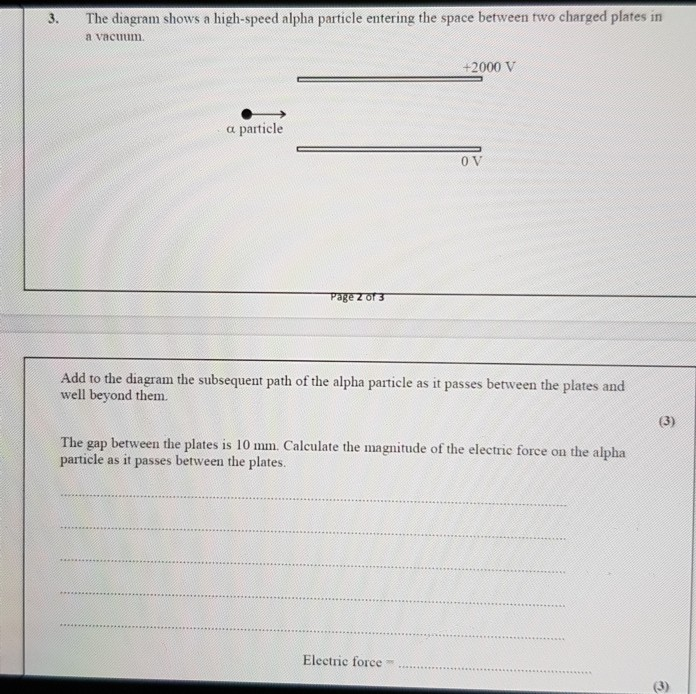Solved 3. The diagram shows a high-speed alpha particle | Chegg.com
