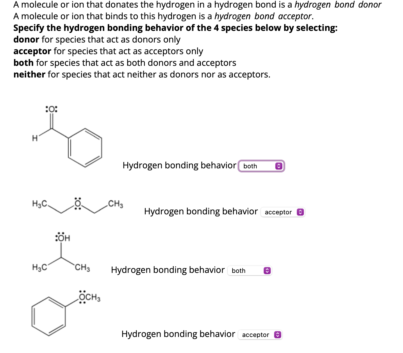 [Solved]: A molecule or ion that donates the hydrogen in a