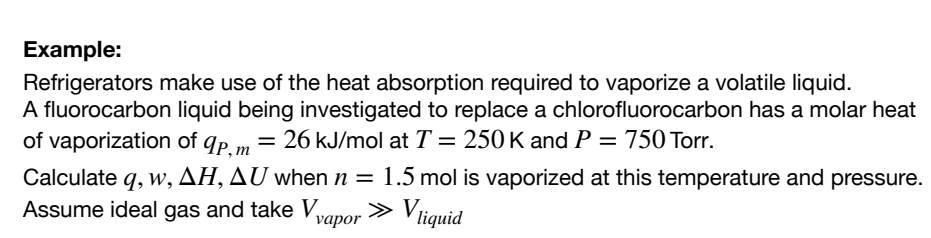 Solved Example: Refrigerators make use of the heat | Chegg.com