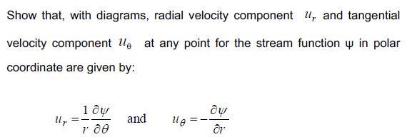 Solved Show That With Diagrams Radial Velocity Component 6097