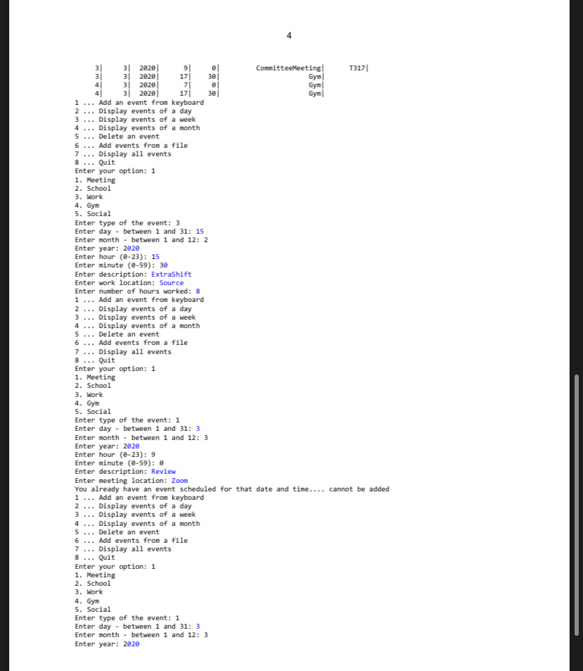 CST8130: Data Structures Assignment #1- Events | Chegg.com