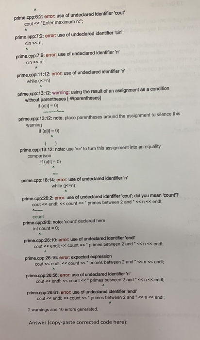 Solved 1. Below is some C++ code to count the number of | Chegg.com