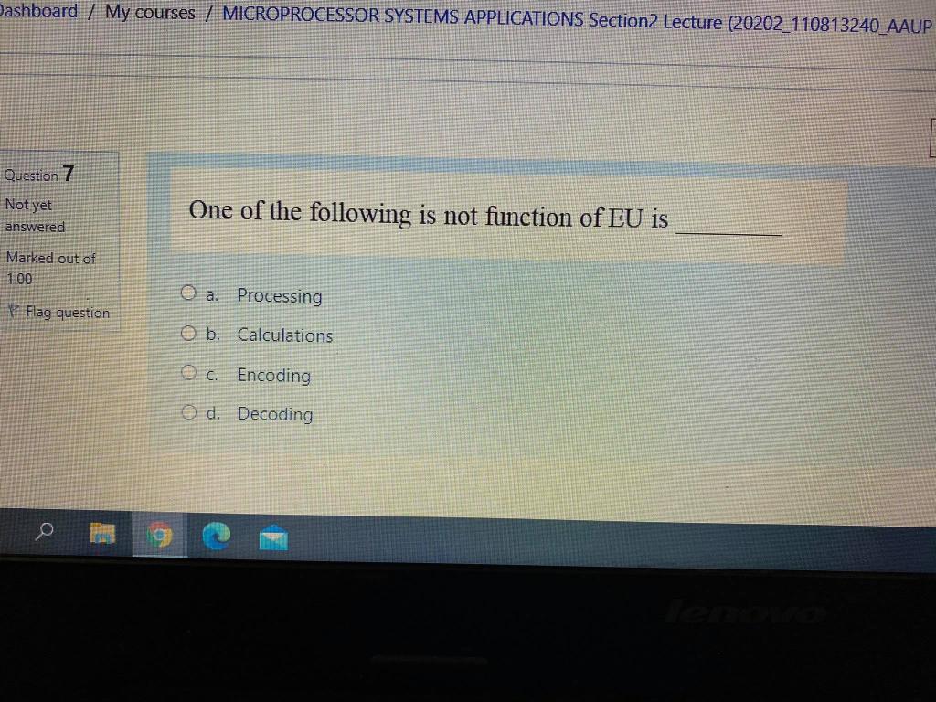Solved Dashboard / My courses / MICROPROCESSOR SYSTEMS | Chegg.com