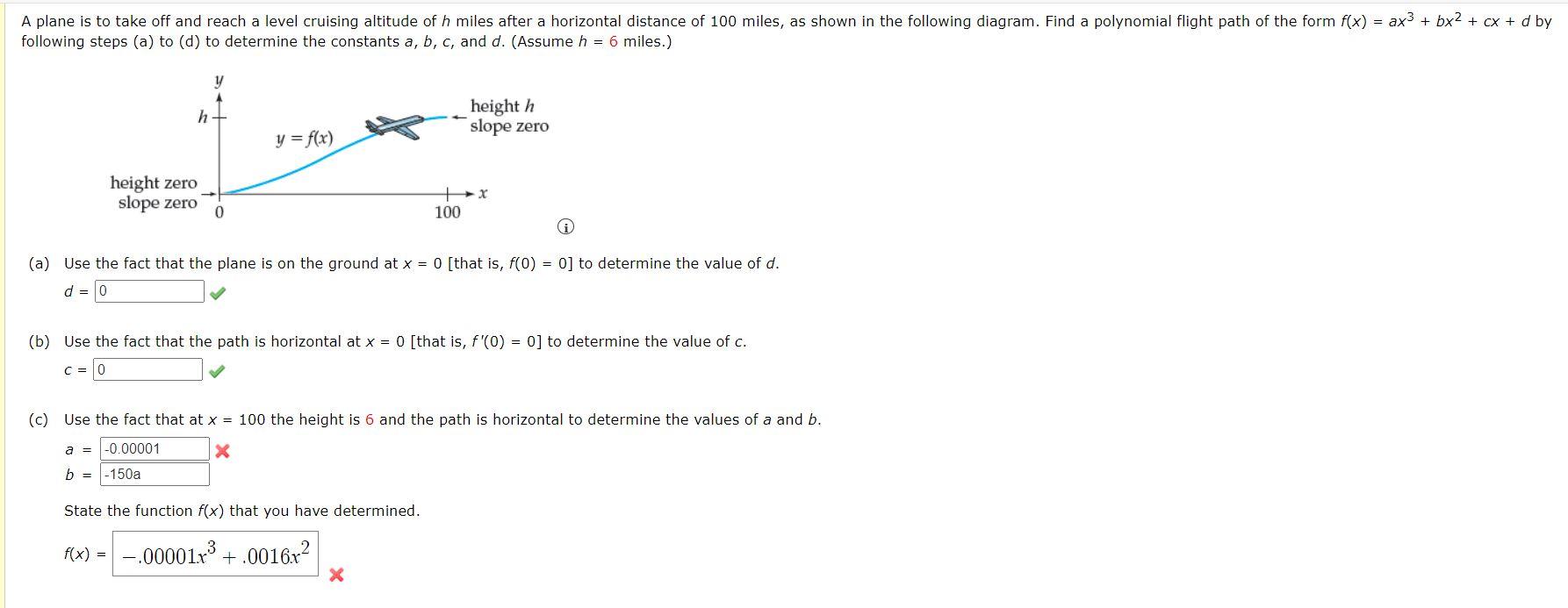 Solved A plane is to take off and reach a level cruising | Chegg.com