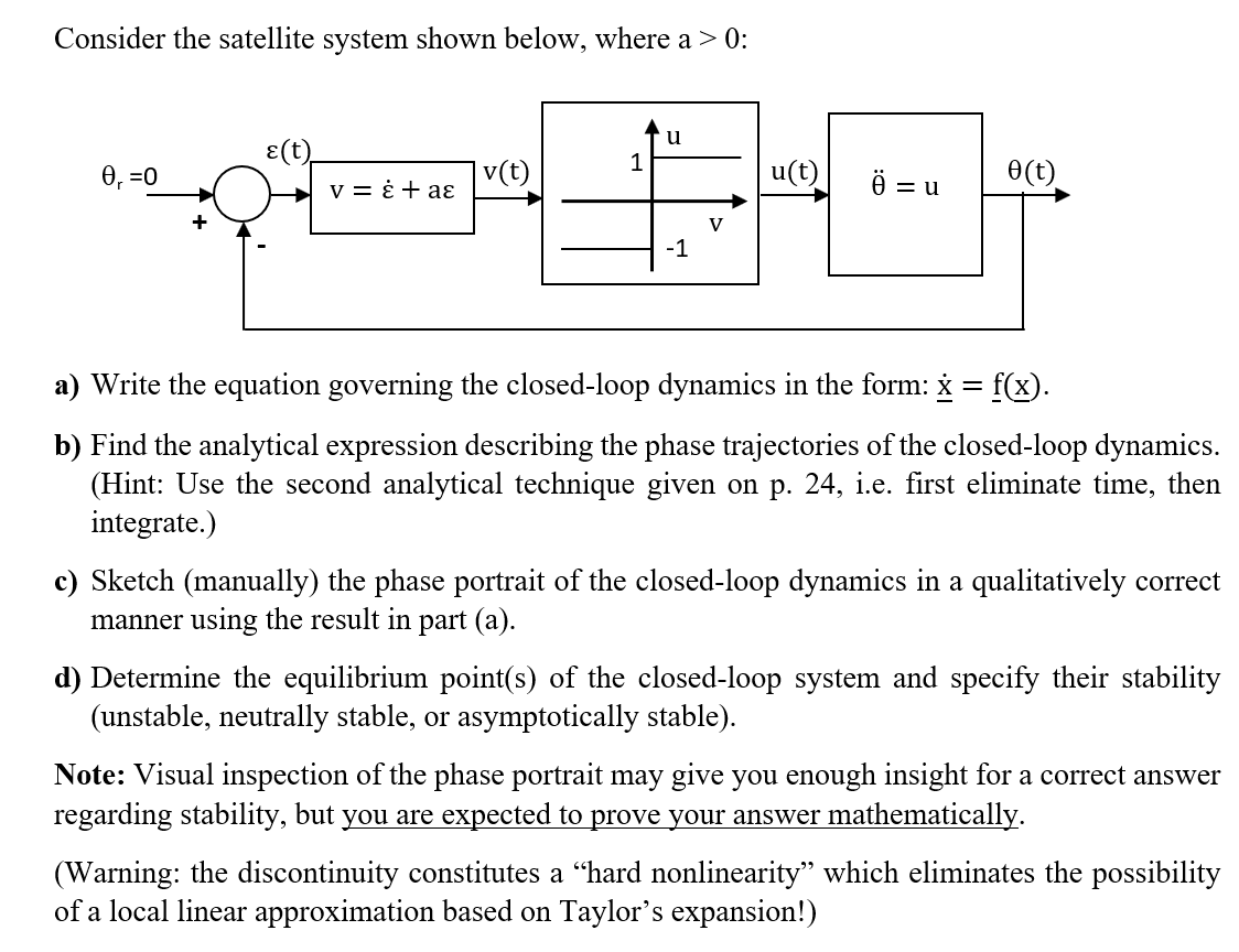 Solved Consider the satellite system shown below, where a > | Chegg.com