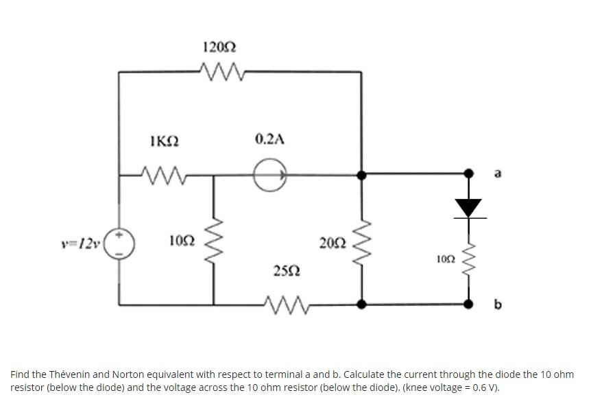 Solved calculate Vth, Rs, iN(Isc), Current through the | Chegg.com