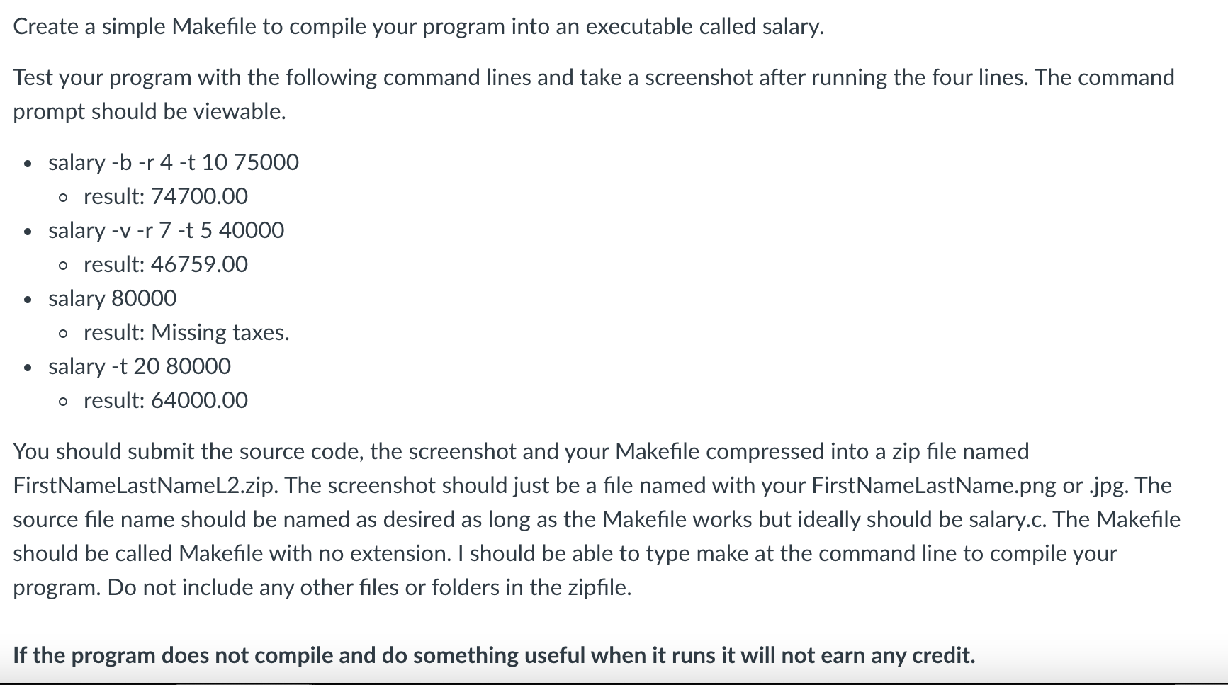 Solved Write a C program that runs on ocelot for a salary | Chegg.com