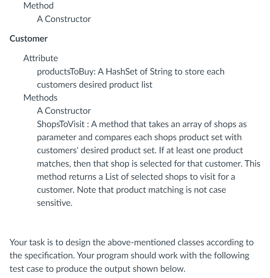 Solved One company called ShopSelector is designing a shop | Chegg.com