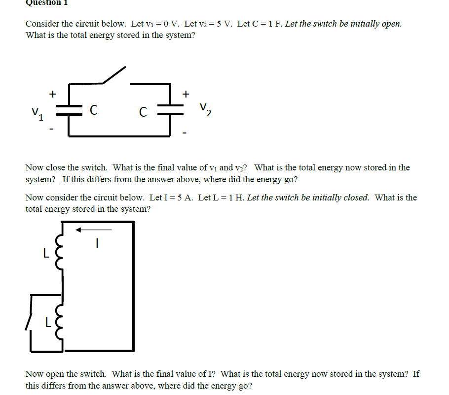 Solved Consider the circuit below. Let v1=0 V. Let v2=5 V. | Chegg.com