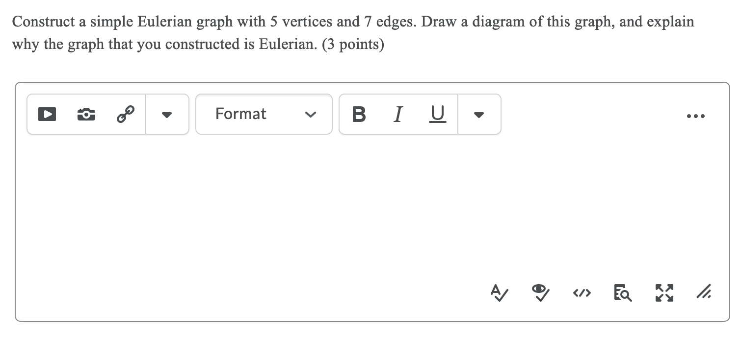 Solved Construct a simple Eulerian graph with 5 vertices and | Chegg.com