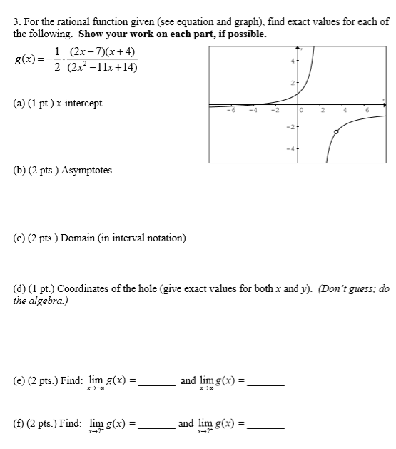 Solved 3. For the rational function given (see equation and | Chegg.com