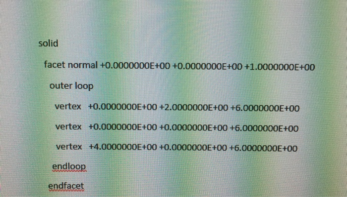 Solved solid facet normal +0.0000000E+00 +0.0000000E+00 | Chegg.com