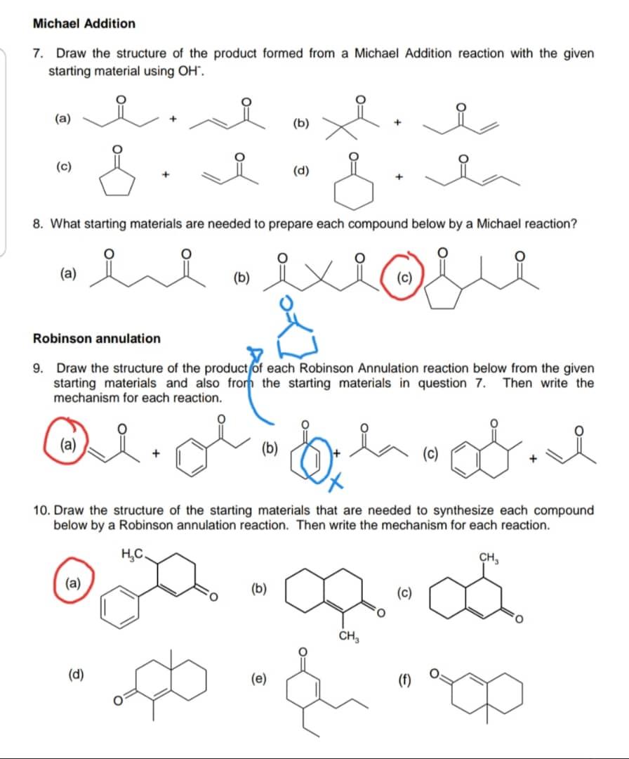 Solved Michael Addition 7. Draw the structure of the product | Chegg.com