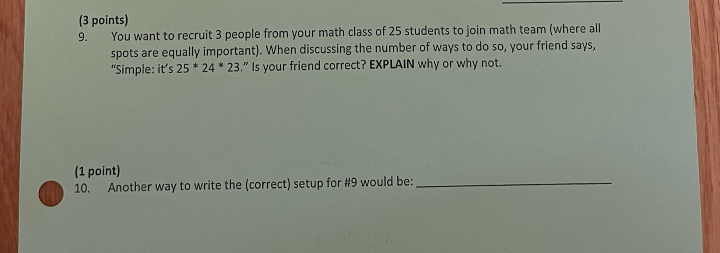 Solved (3 ﻿points) ﻿Please answer both parts because they | Chegg.com